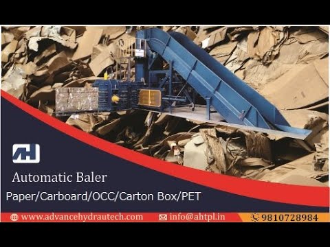 Waste Paper Baler, Cardboard/OCC/Carton Box Bundling Machine ...