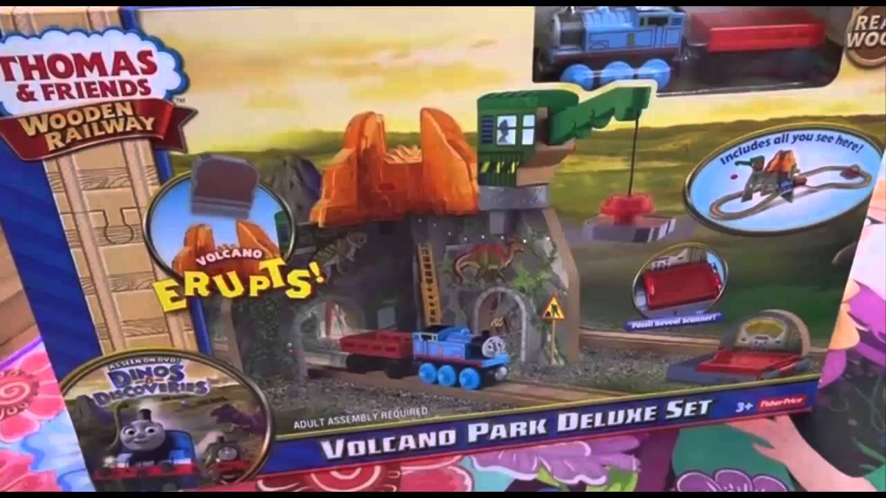 Thomas Wooden Railway Set, Volcano Park Deluxe Unboxing and Review ...