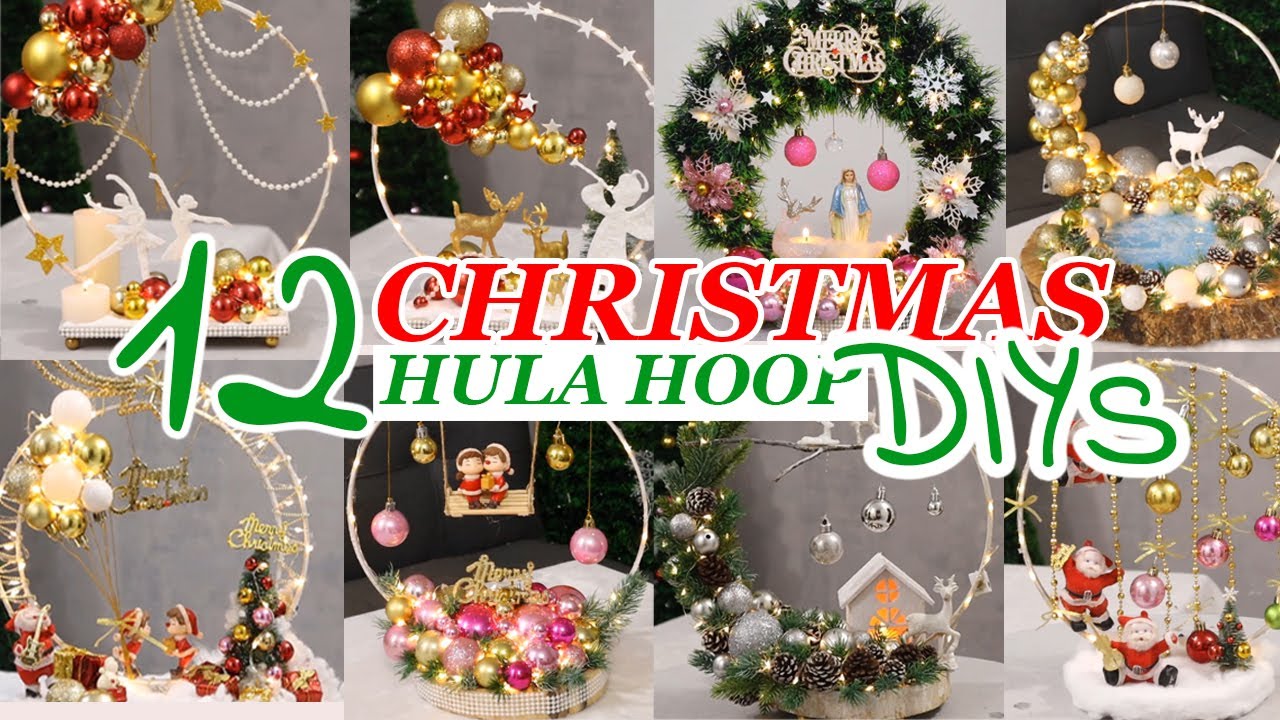 12 DIY Christmas Hula Hoop Decoration Ideas to Make Your Home Sparkle ...