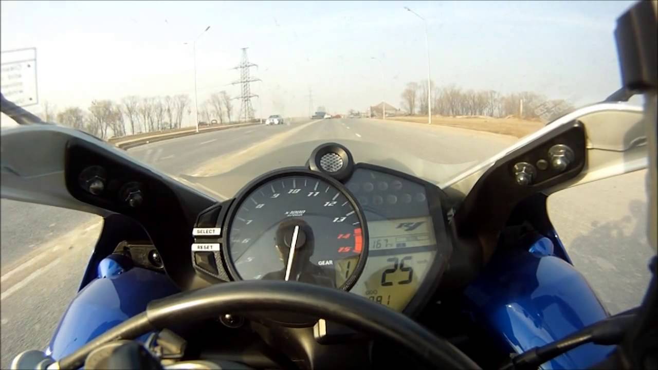 Yamaha R1 - max speed - YouTube