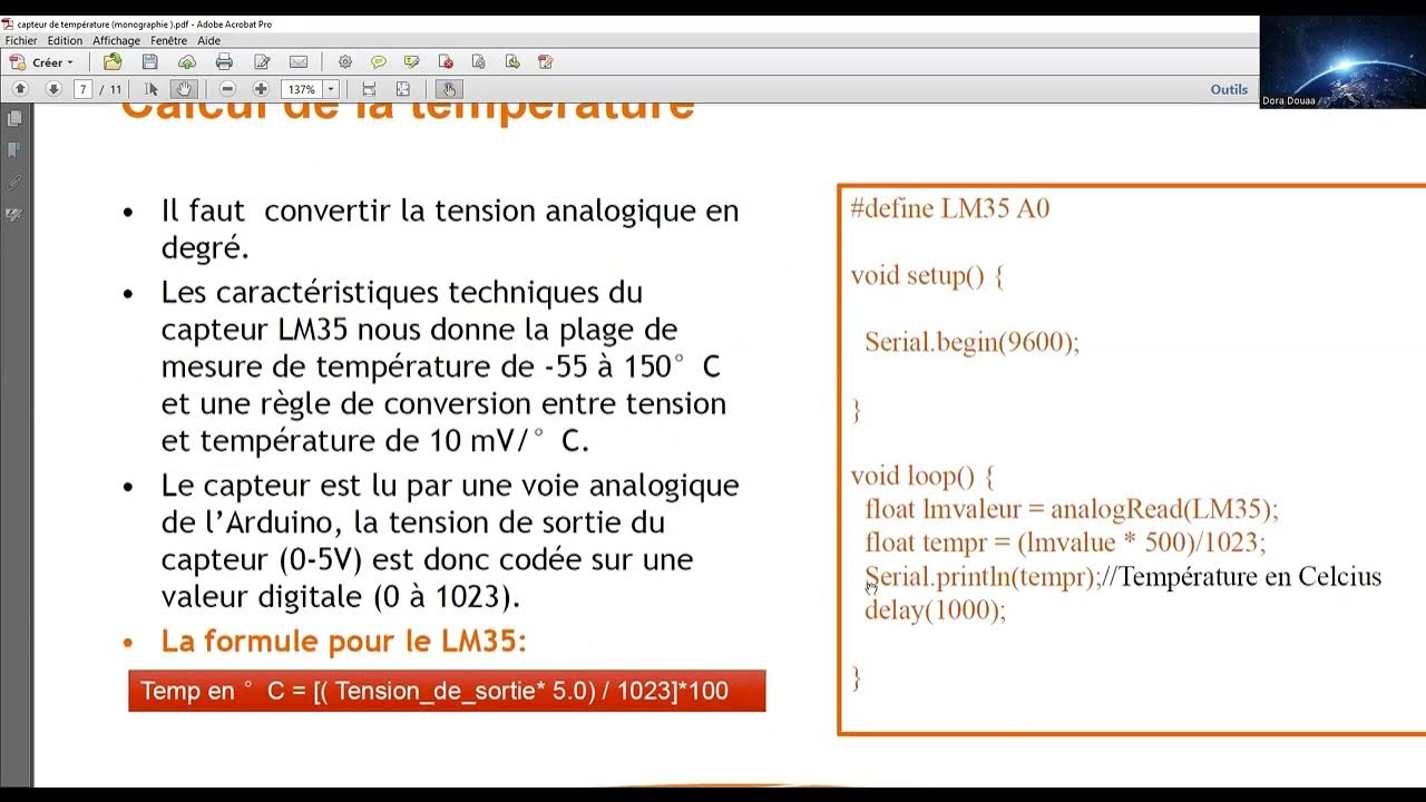 Capteur de Température Intelligent LM35 - YouTube