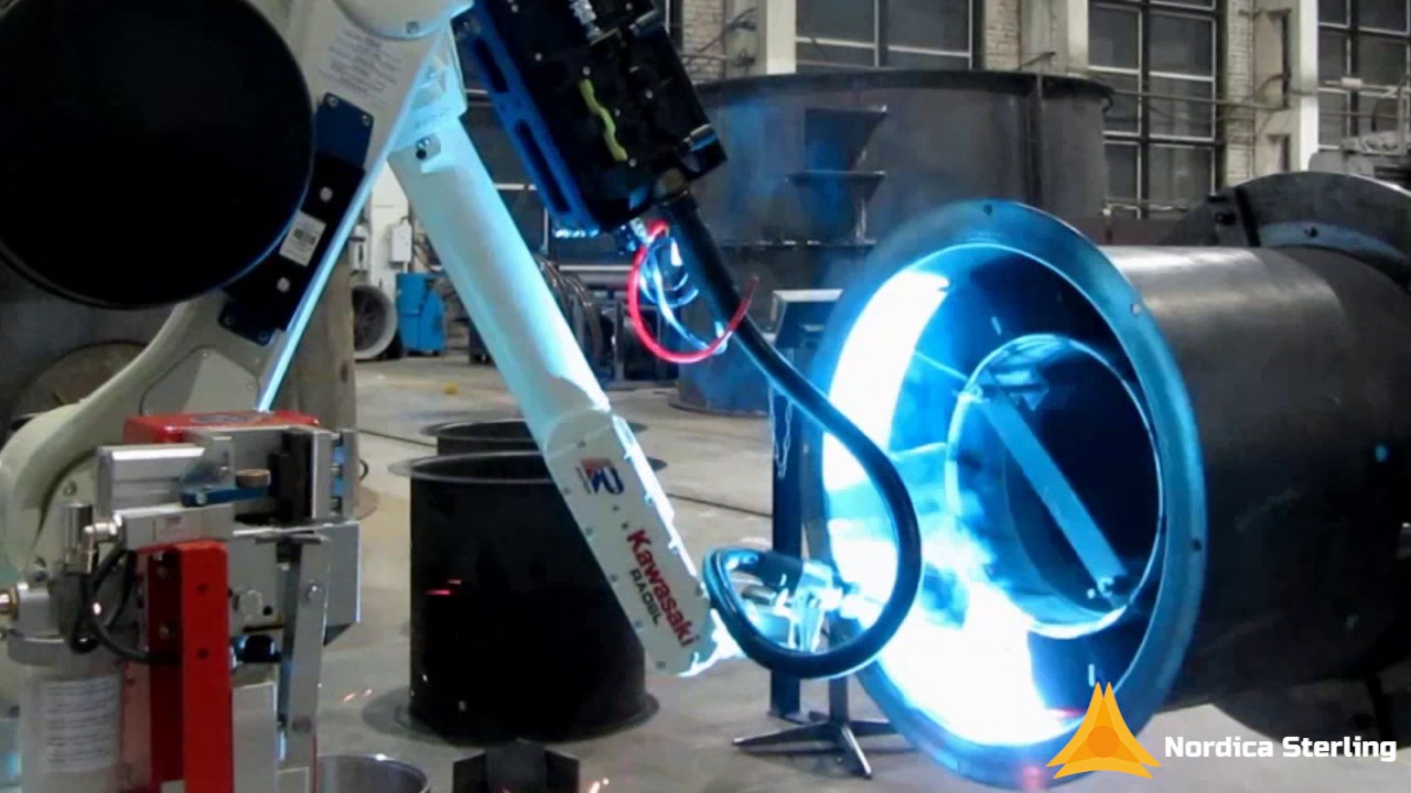 Automated Welding of fan body - YouTube
