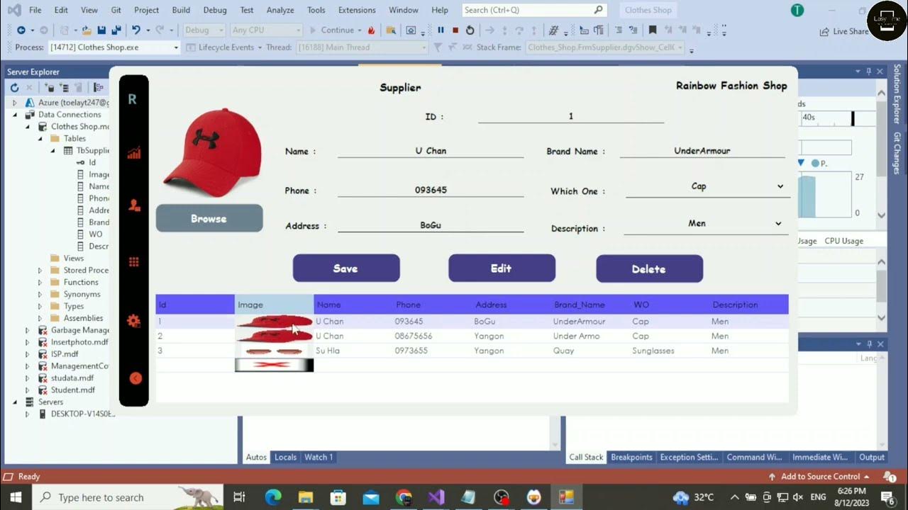 How to Show picture in picturebox from clicked events in datagridview C# - YouTube