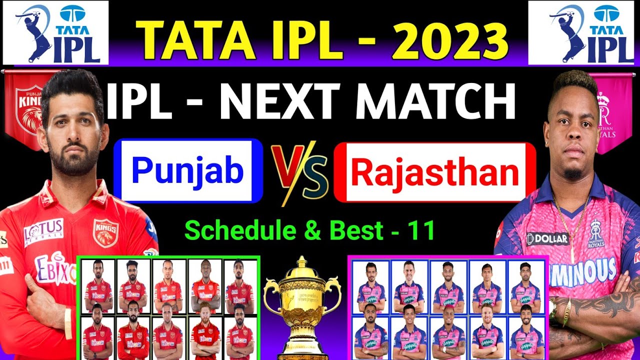IPL 2023 | Ipl Next Match | Punjab Vs Rajasthan | Ipl 7th Match Today ...