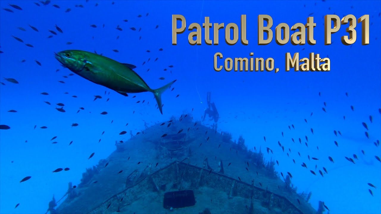Exploring the P31 Patrol Boat Wreck: 360° Dive at Comino, Malta - YouTube
