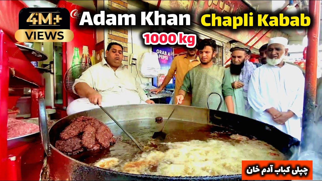 World Famous Chapli Kabab Adam khan Recipe | Adam khan Jalal abad ...