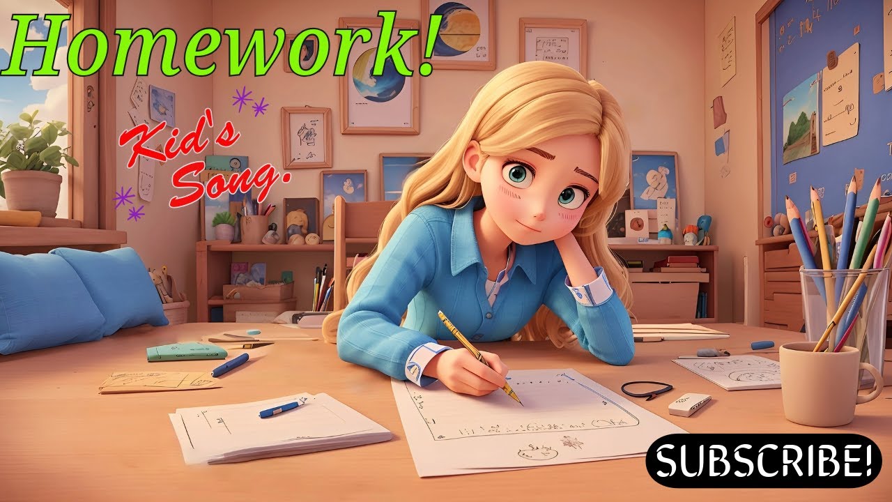 Kid's Song !Homework! #cartoonvideos #animalcartoons #kidsongs #kid # ...