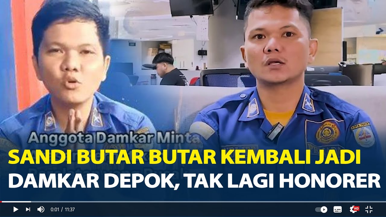 Sandi Butar Butar Kembali Bekerja sebagai Damkar Depok, Tak Lagi Jadi Honorer - YouTube
