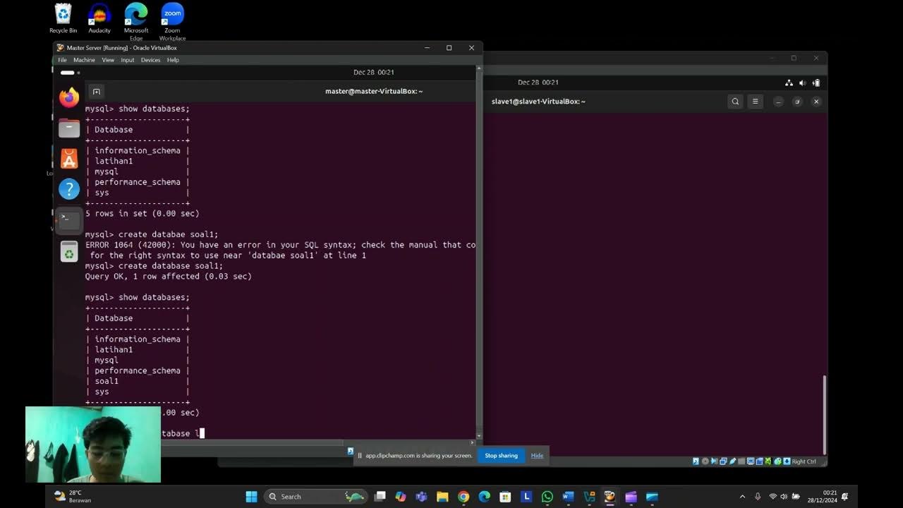 replikasi database master to slave - YouTube