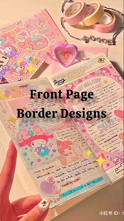 Introduction/Front Page Border Designs!! 🐳🍭 #shorts #border #art # ...