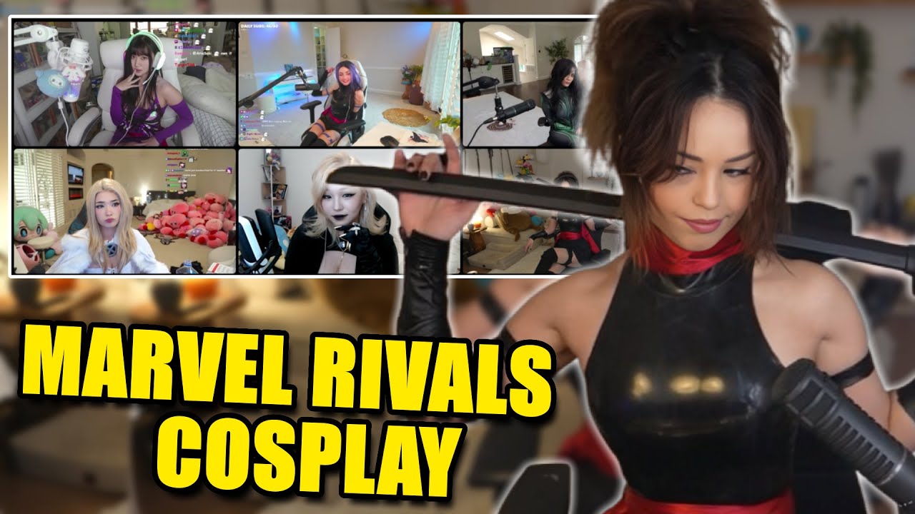 Valkyrae COSPLAYS Marvel Rivals Characters with the GIRLS - YouTube