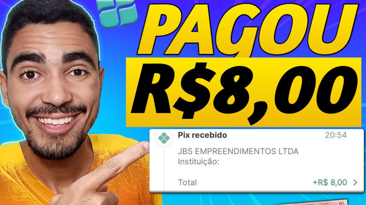 [PAGOU R$8,00 no PIX🤑] APP para GANHAR DINHEIRO no PIX e Paypal - YouTube