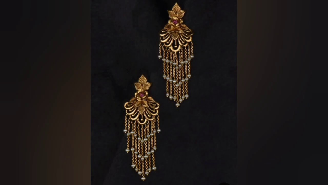 exclusive latest Dubai gold earring collection - YouTube