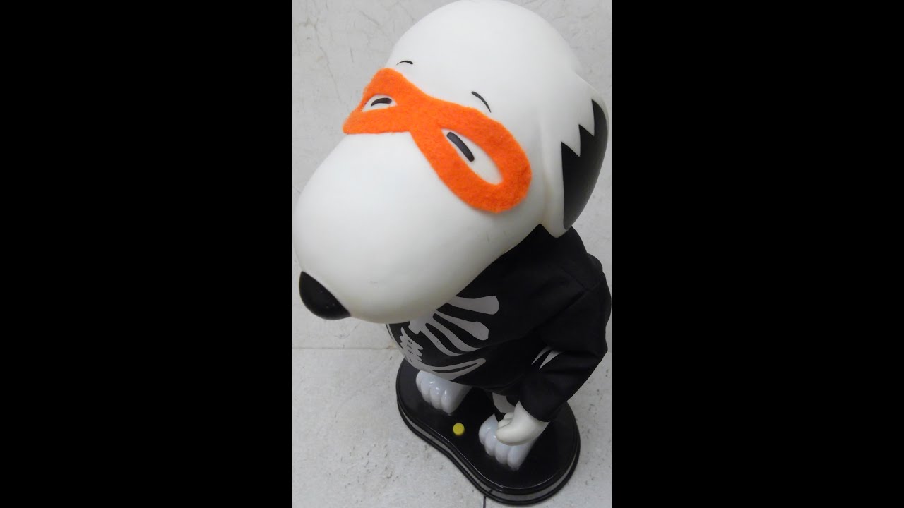 Vintage Gemmy Halloween Snoopy Hip Swinging Skeleton Costume Musical ...