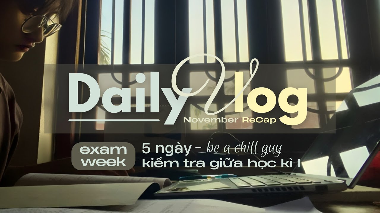 Exam week in high school day | 5 days - midterm exam 1 🍁 - YouTube