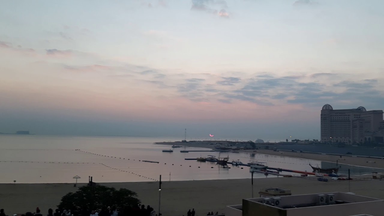 Qatar 2019 Solar eclipse - YouTube