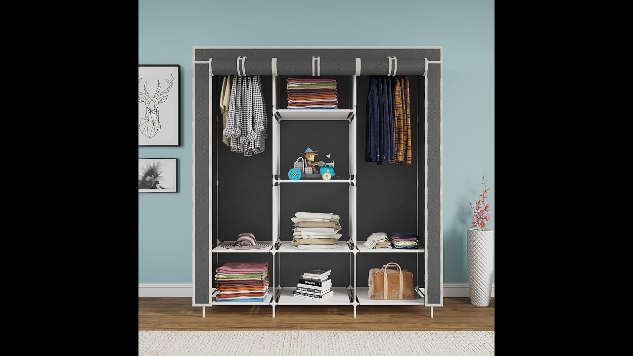 Collapsible Wardrobe Assembly Model-C1 - YouTube