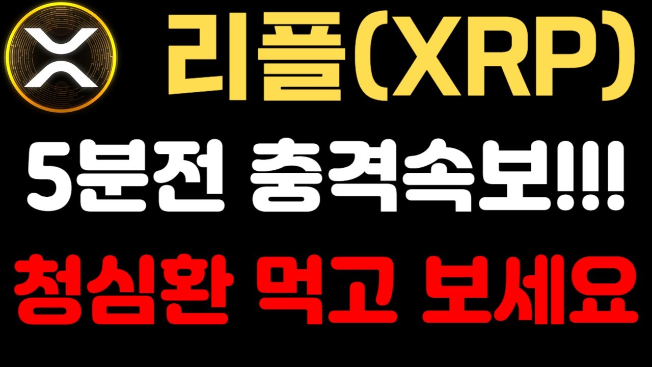 리플 5분전 충격속보 나왔습니다 지금부터 리플은 이렇게 하셔야 합니다 그리고 딱 한가지 반드시 하세요 리플 리플심훈