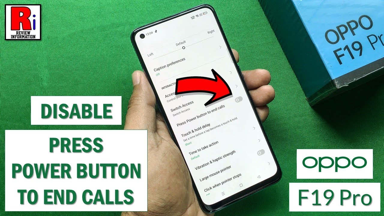 How to Disable Press Power Button to End Call Feature in Oppo F19 Pro ...