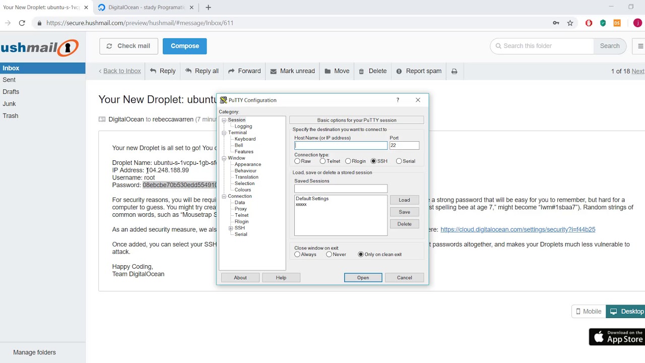 Digitalocean Create SSH Tunnel - YouTube