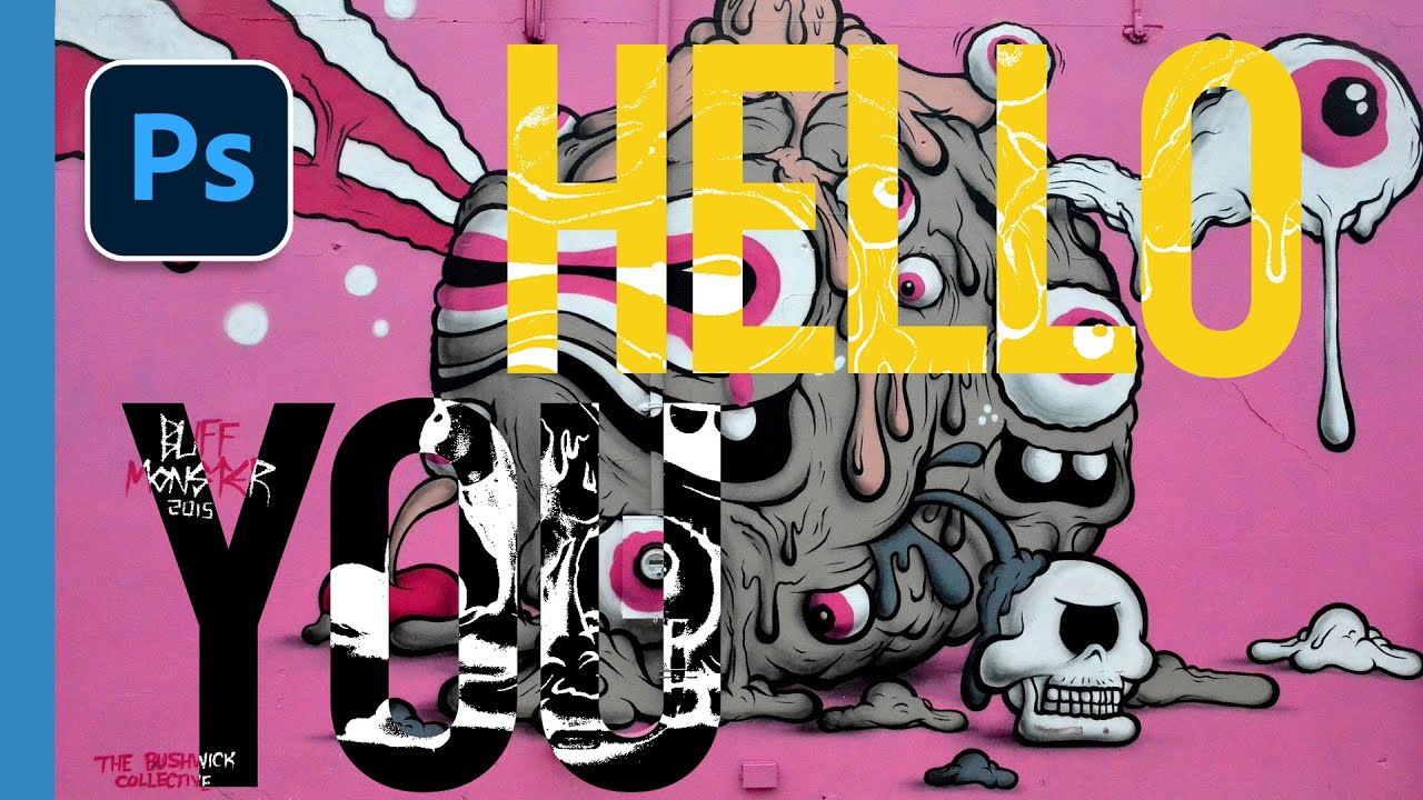 Invert text into colour or black and white in Photoshop - YouTube