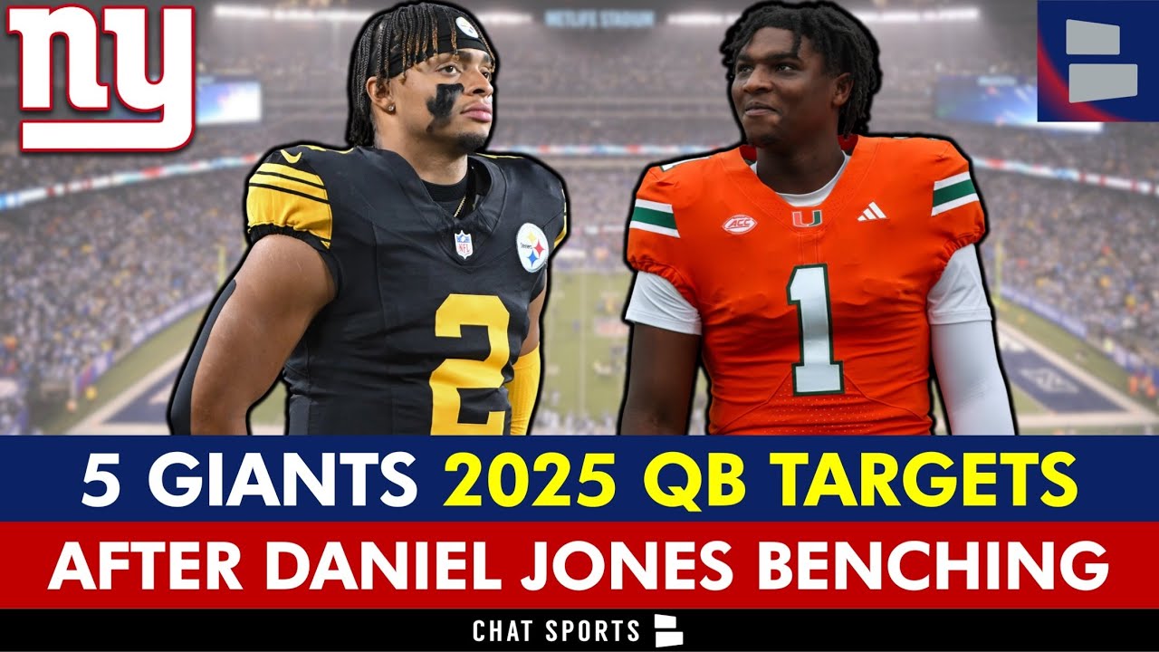 TOP 5 Giants 2025 QB Targets After Benching Daniel Jones - YouTube