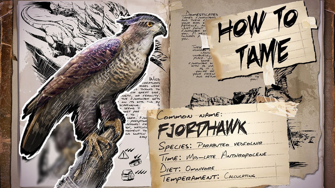 Ark Survival Evolved How To Tame Fjordhawk - YouTube