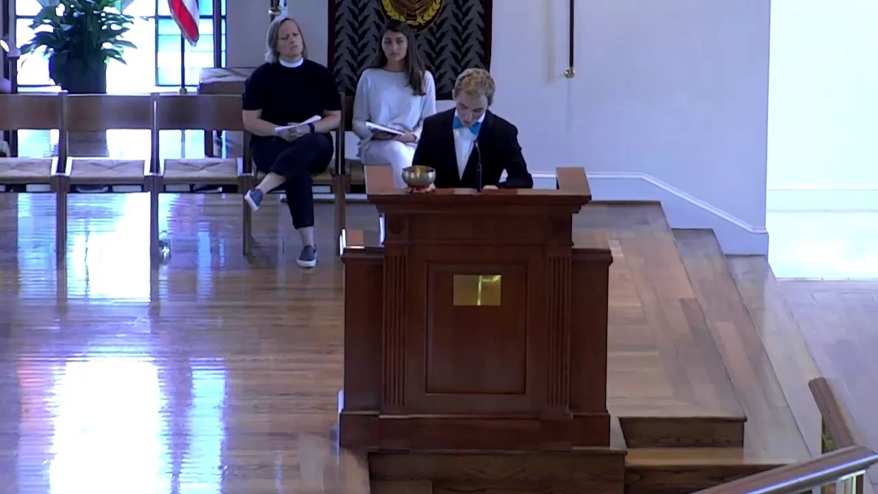 Christian Hudspeth '19 Chapel Talk - YouTube