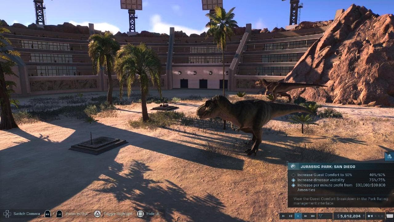 In The Tyrannosaur Paddock | San Diego | Jurassic World Evolution 2 ...