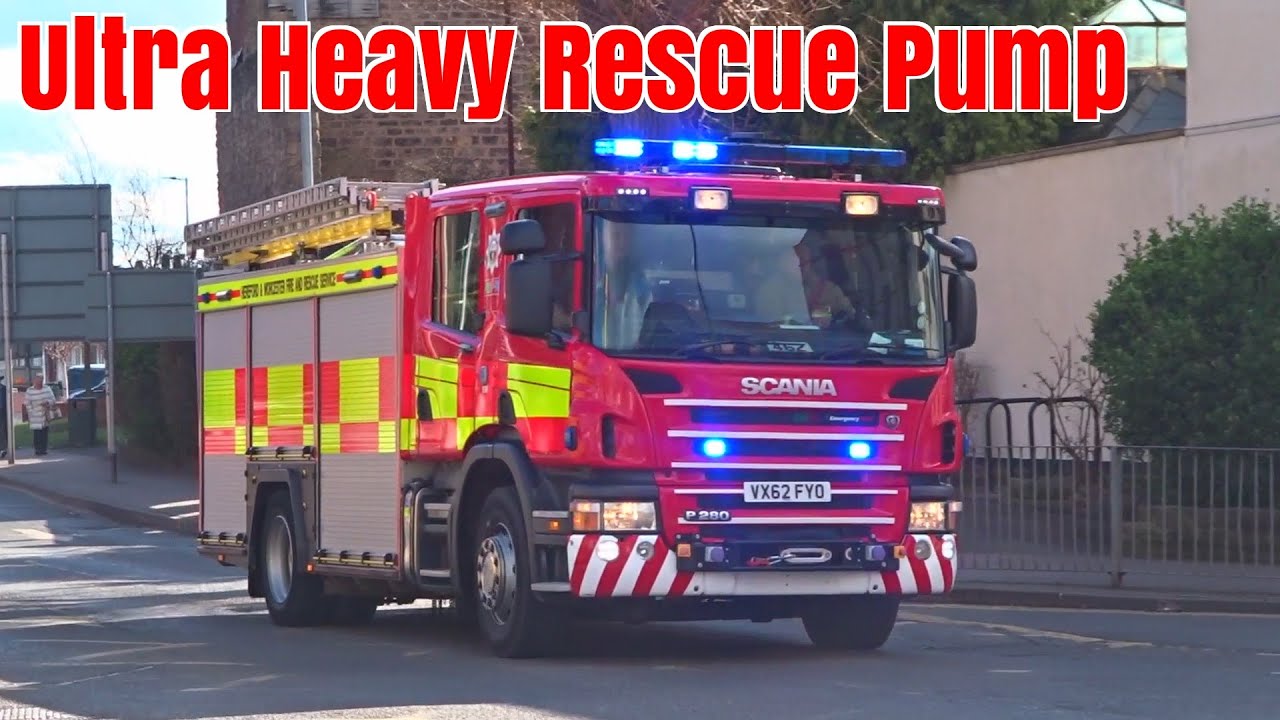 Fire engines responding x2 - Ultra Heavy Rescue & Pump - YouTube