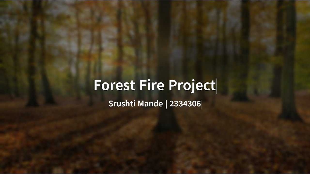 Forest Fire Coding Demo - YouTube