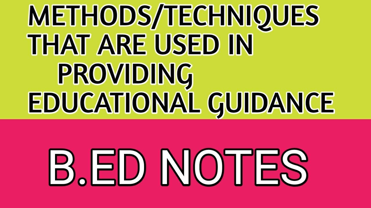 Methods of giving personal guidance.. what are the ways of giving ...