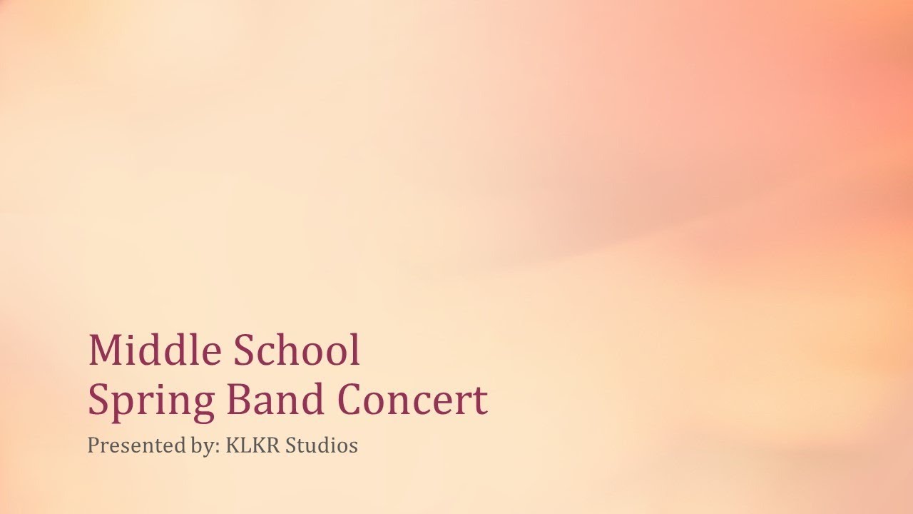 HLWW Middle School Band Spring Concert - YouTube