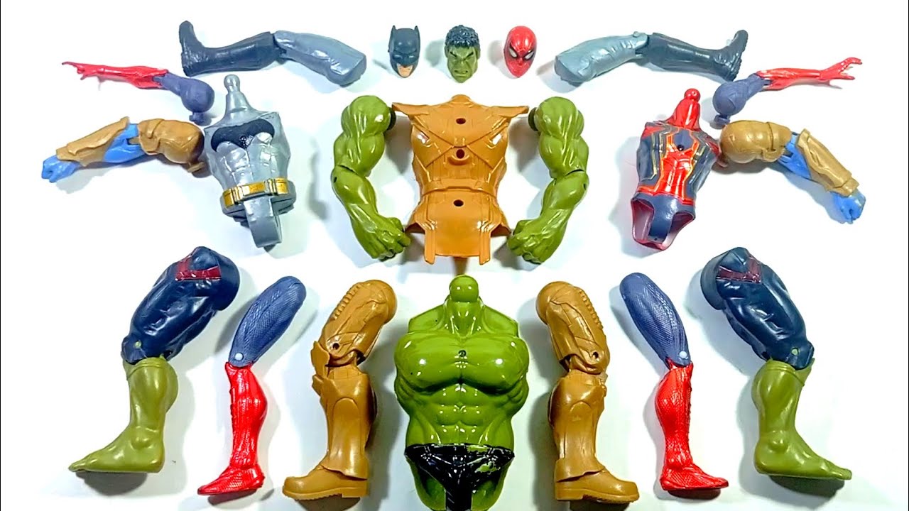 ASSEMBLY SUPERHERO TOYS...THANOS ARMOR vs BATMAN vs IRON SPIDERMAN vs ...