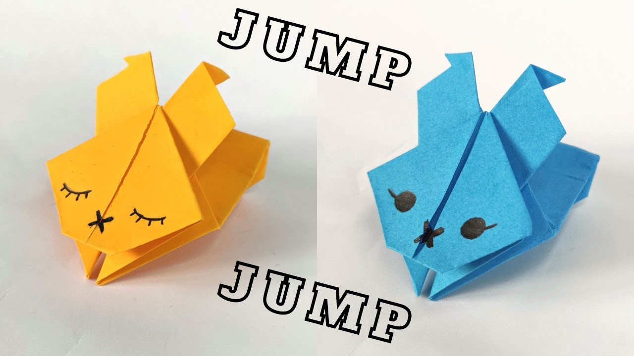 Origami JUMPING RABBIT ( symbol of 2023 ) | How to make a paper rabbit ...