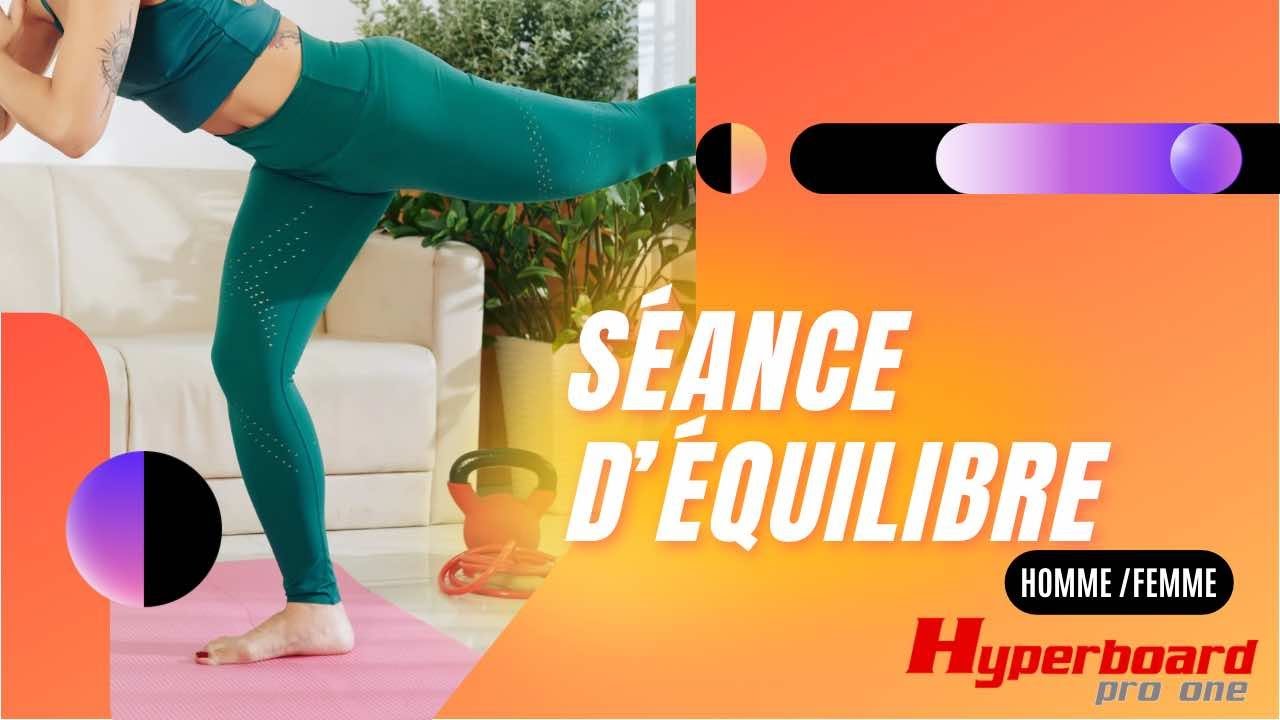 Exercice d’équilibre essentiel après 40 ans – Fractionné Hyperboard en mode latéral - YouTube