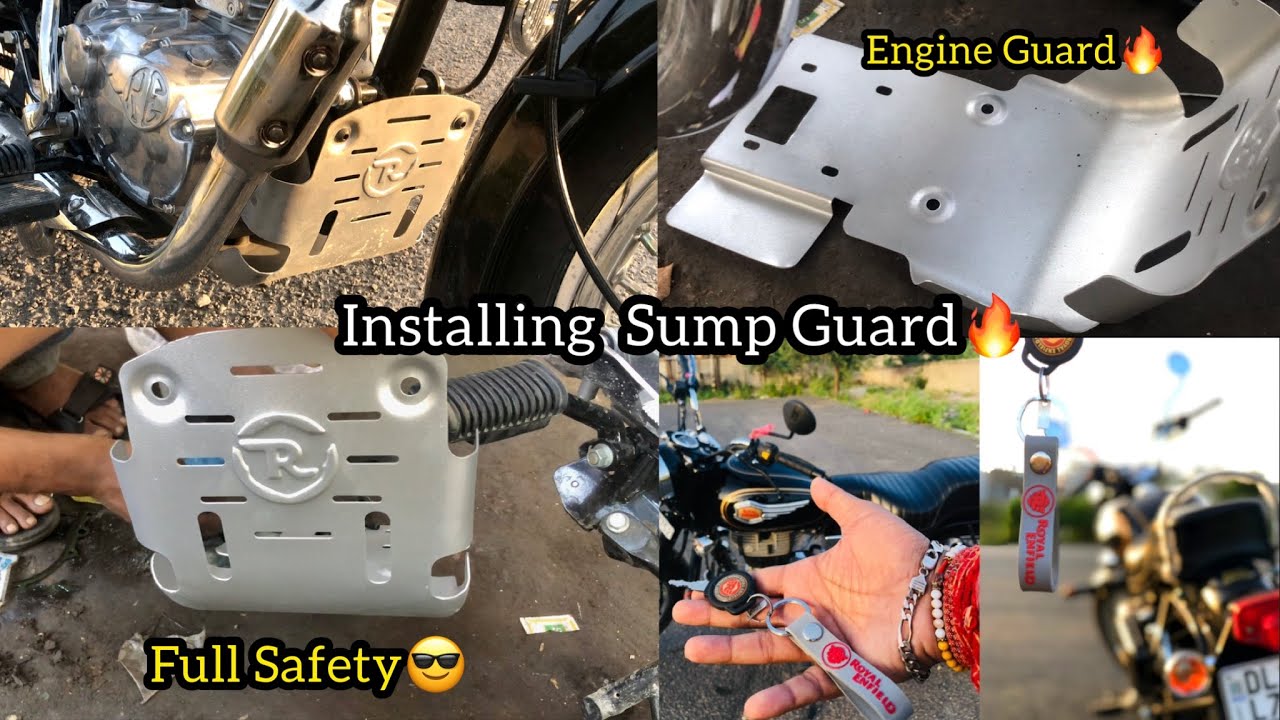 Installing Sump Guard Bullet 350 || Harshid Singh Rajput - YouTube