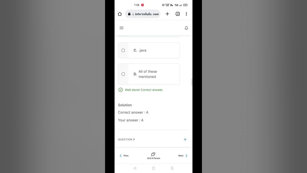 Internshala Core Java Module 4 Test Answer...😌😊😊 - YouTube
