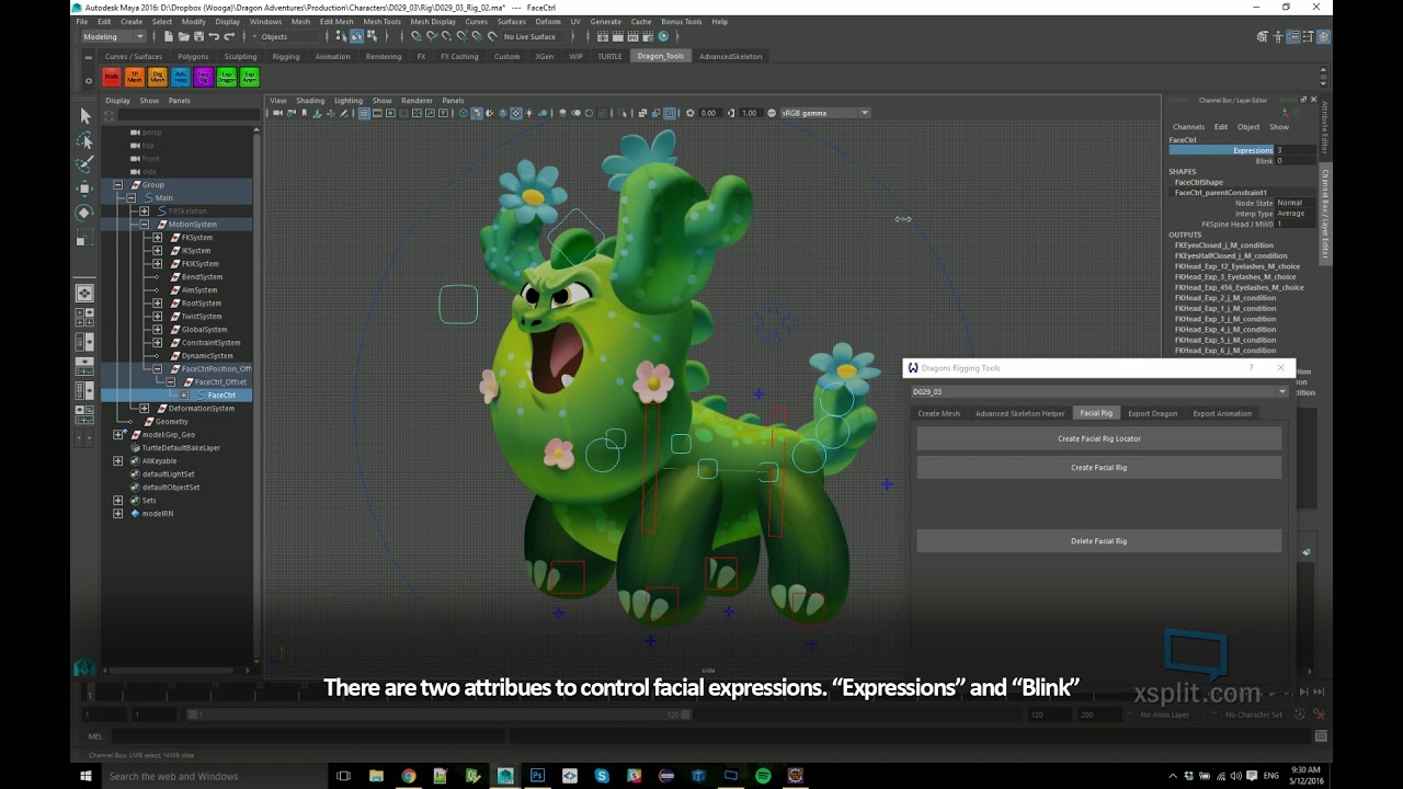 Facial Rigging with Advanced Skeleton for a 2.5 Character - YouTube