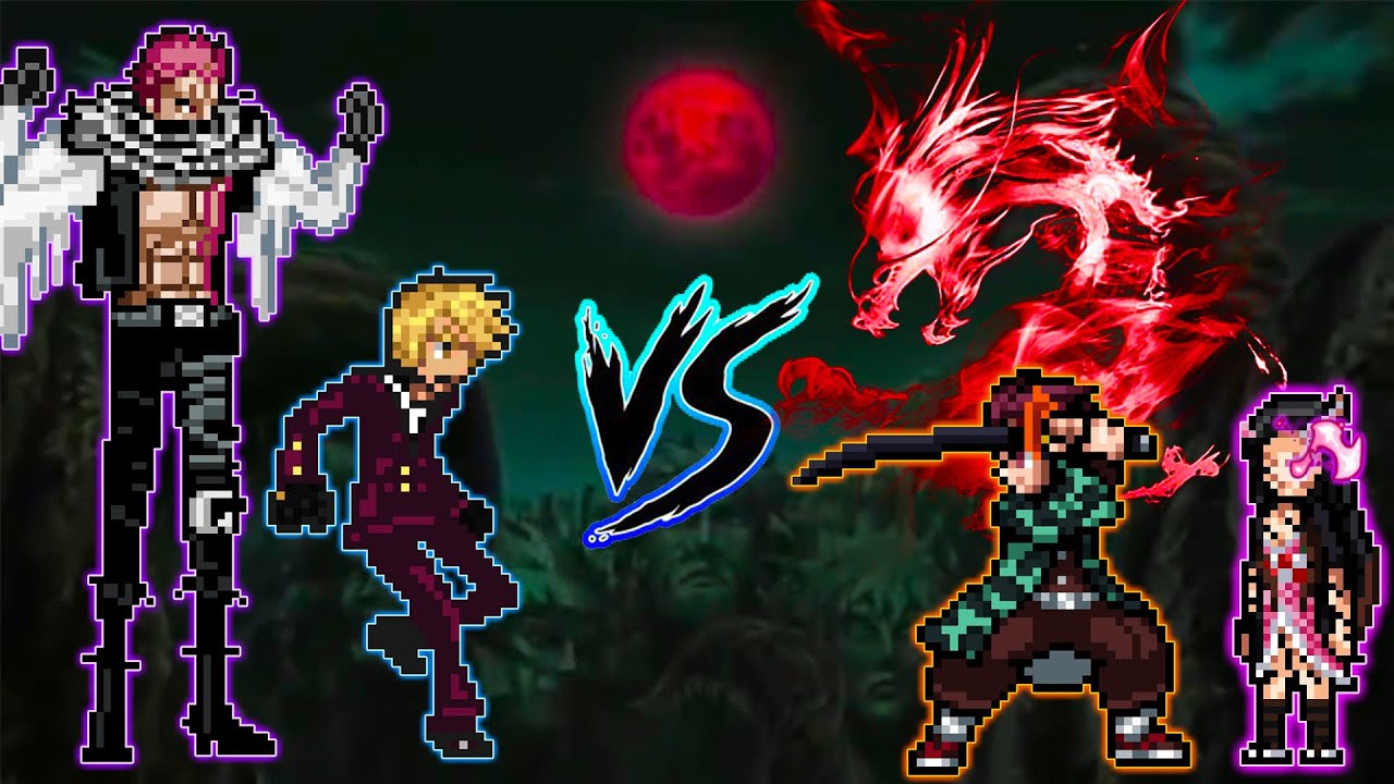 😈CHAOS TANJIRO OP & NEZUKO OP VS KATAKURI OP BUFFED V.4 & CANON SANJI ...