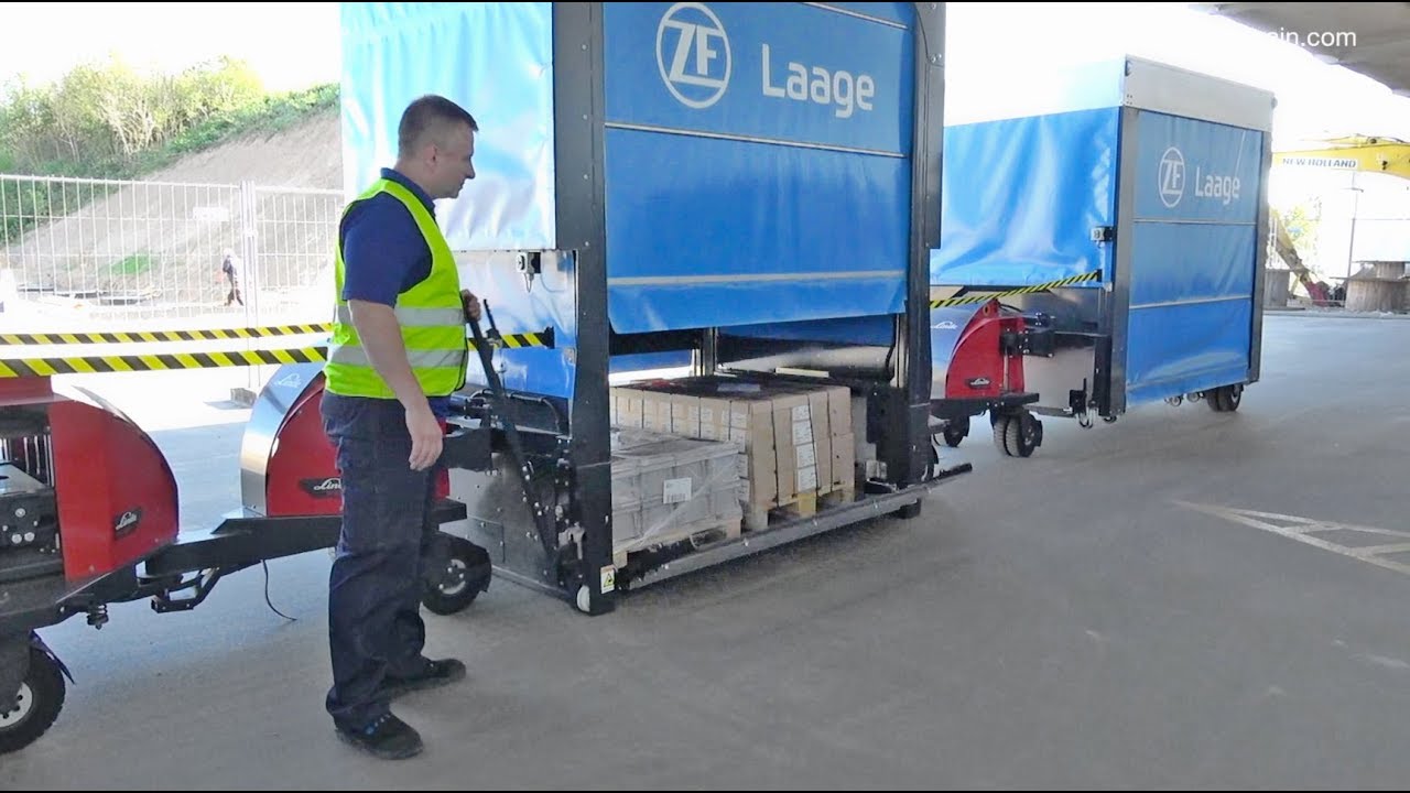 ZF-TRW macht Intralogistikversorgung mit Routenzug Factory Train - YouTube