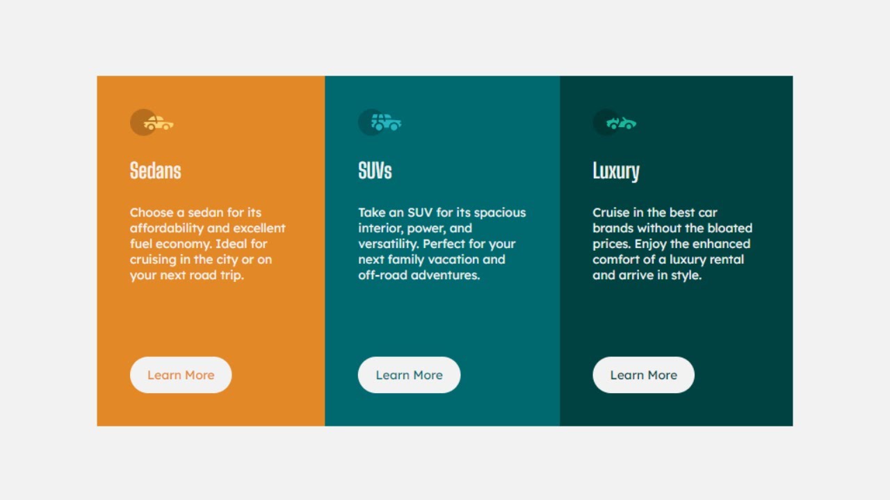 3 Column Preview Card Component Html And Css Youtube 9138