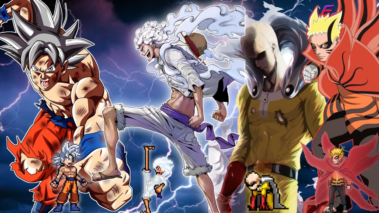 Goku MUI OP VS Saitama Serious Mode OP & Naruto Baryon V3 OP & TC Luffy ...