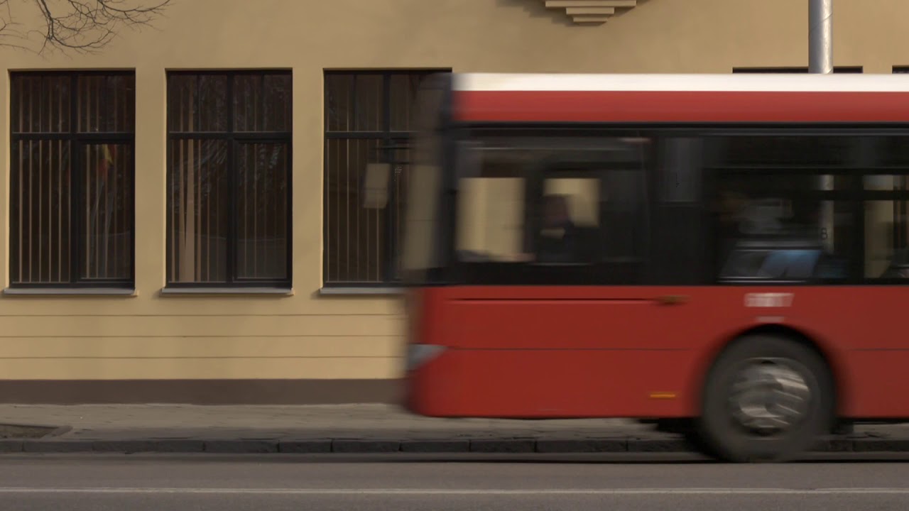 A passing bus from a straight lateral angle. Free HD video footage ...