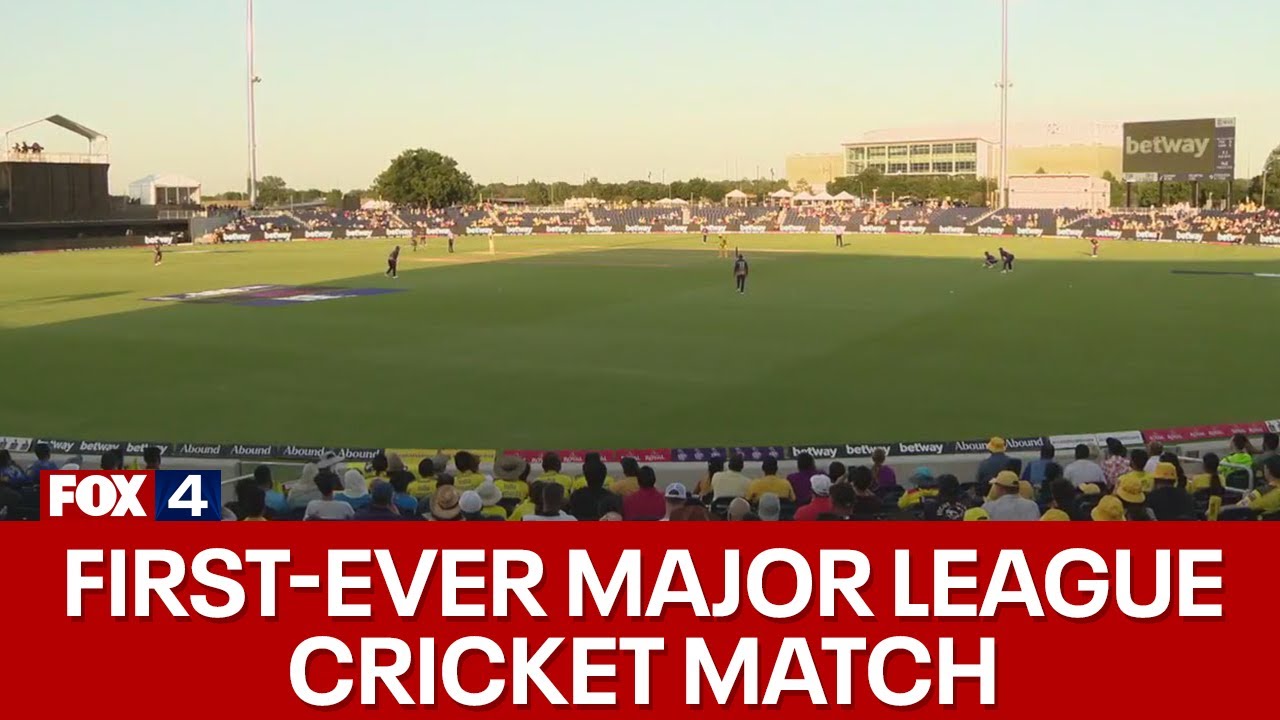 Cricket fans pack Grand Prairie Stadium for first-ever MLC match - YouTube