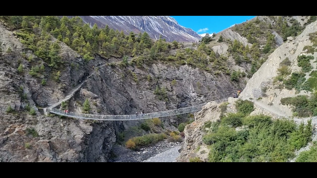 Annapurna Curcit - Day 06 - Suspended Bridge - before Khangsar - YouTube