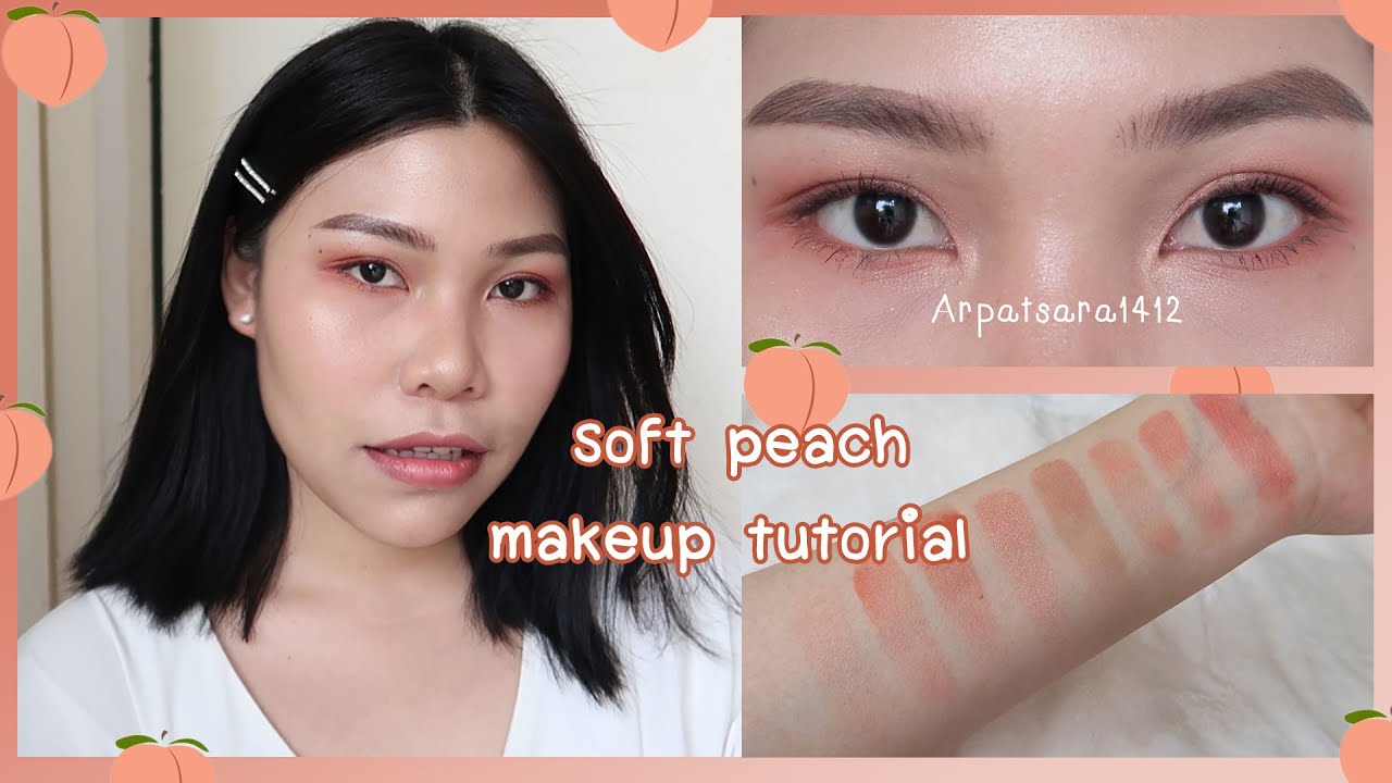 Soft peach makeup tutorial 🍑 ครีเอทลุคแต่งตา จากพาเลทราคา 75 บาท สวยเรียบหรู - YouTube