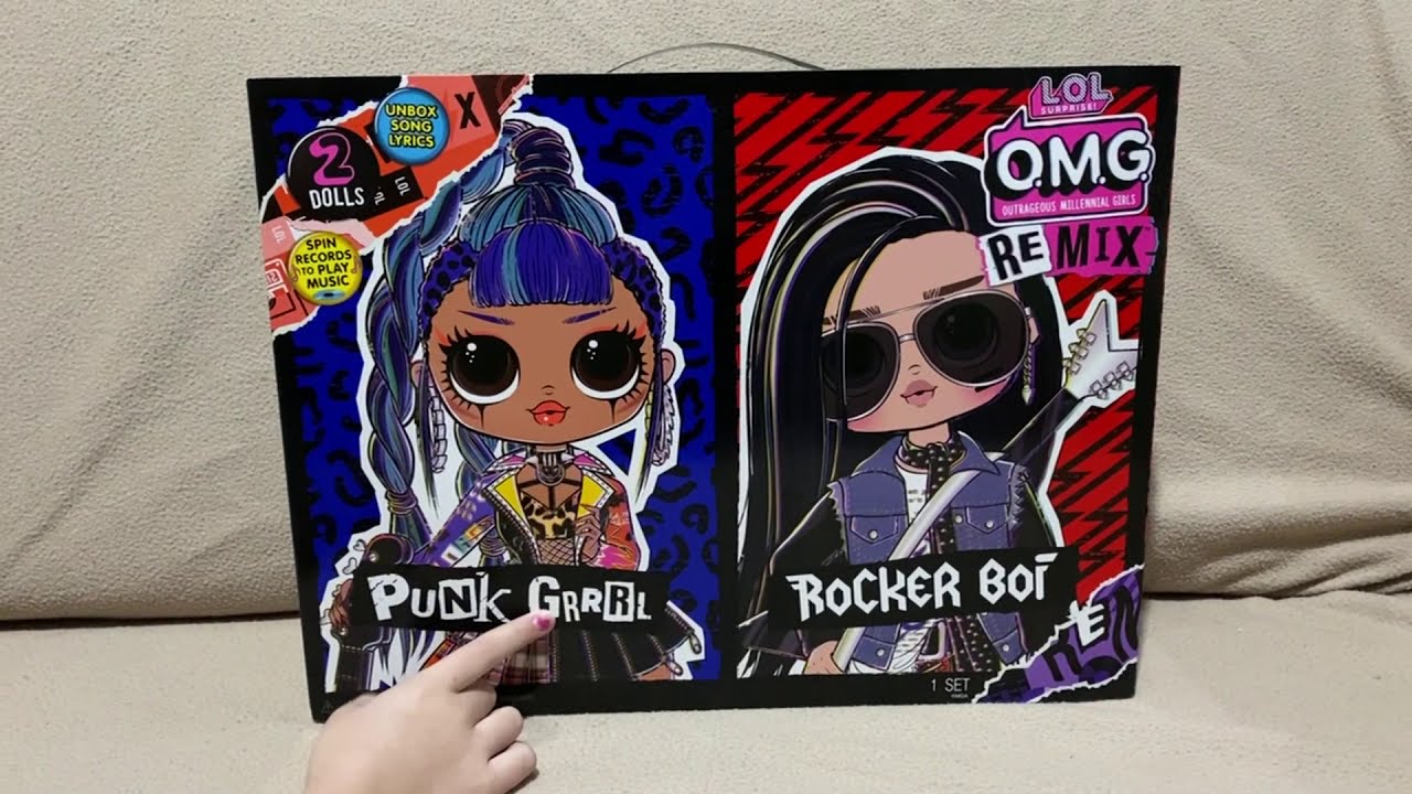 LOL OMG Remix Punk grrl and Rocker boi unboxing - YouTube