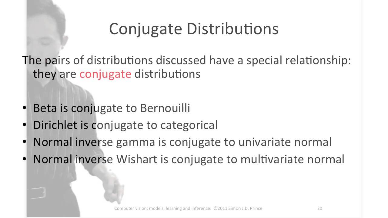 共役分布はベイズ推定の強力な道具 #14【ベイズ推定とグラフィカルモデル】 03-6 conjugate distributions ...