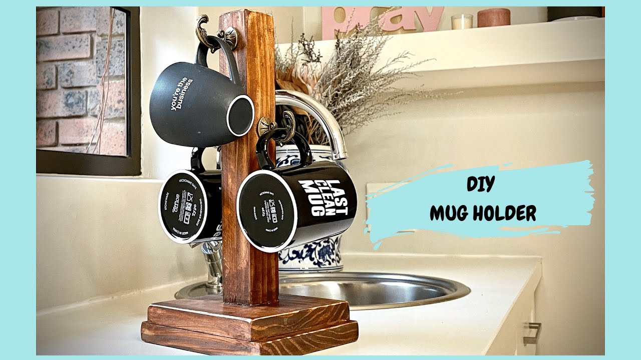 DIY Mug Holder- (Mug Stand) // Easy 100 Gift Ideas// REMEDIAL DIY // By ...